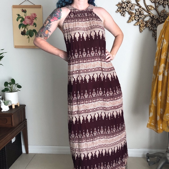 EARTHBOUND | Dresses | Earthbound Trading Co Earthtone Boho Maxi Dress ...